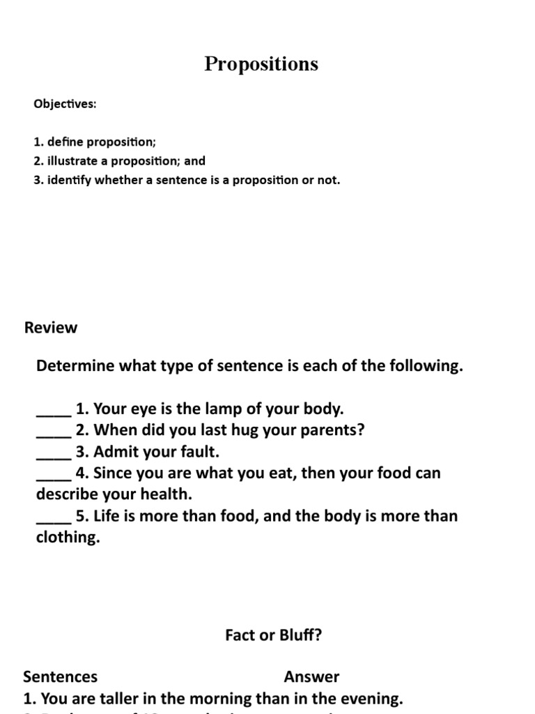 Presentation G11 Dec.132022 | PDF | Proposition | Truth