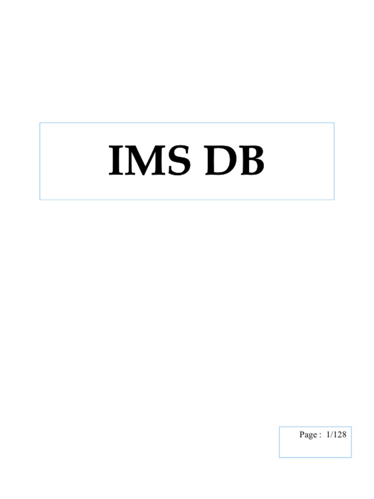 Ims Db Pdf Data Type Databases 1965