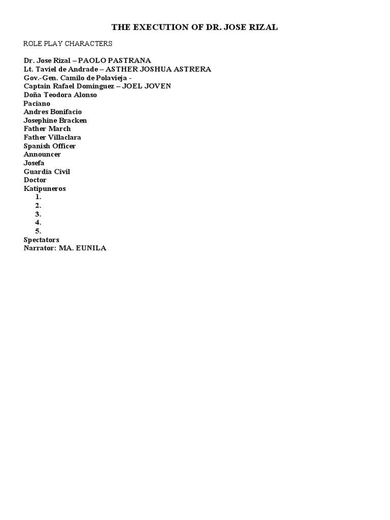 LWR Roleplaying Script | PDF