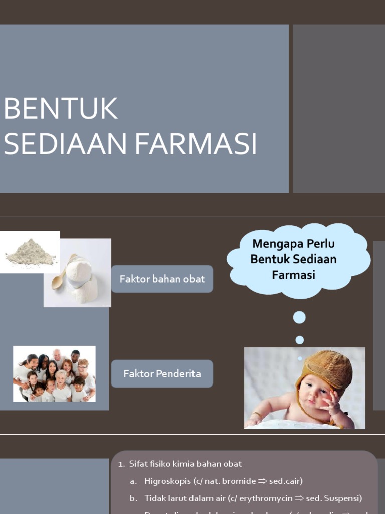 Bentuk Sediaan Farmasi Pif | PDF