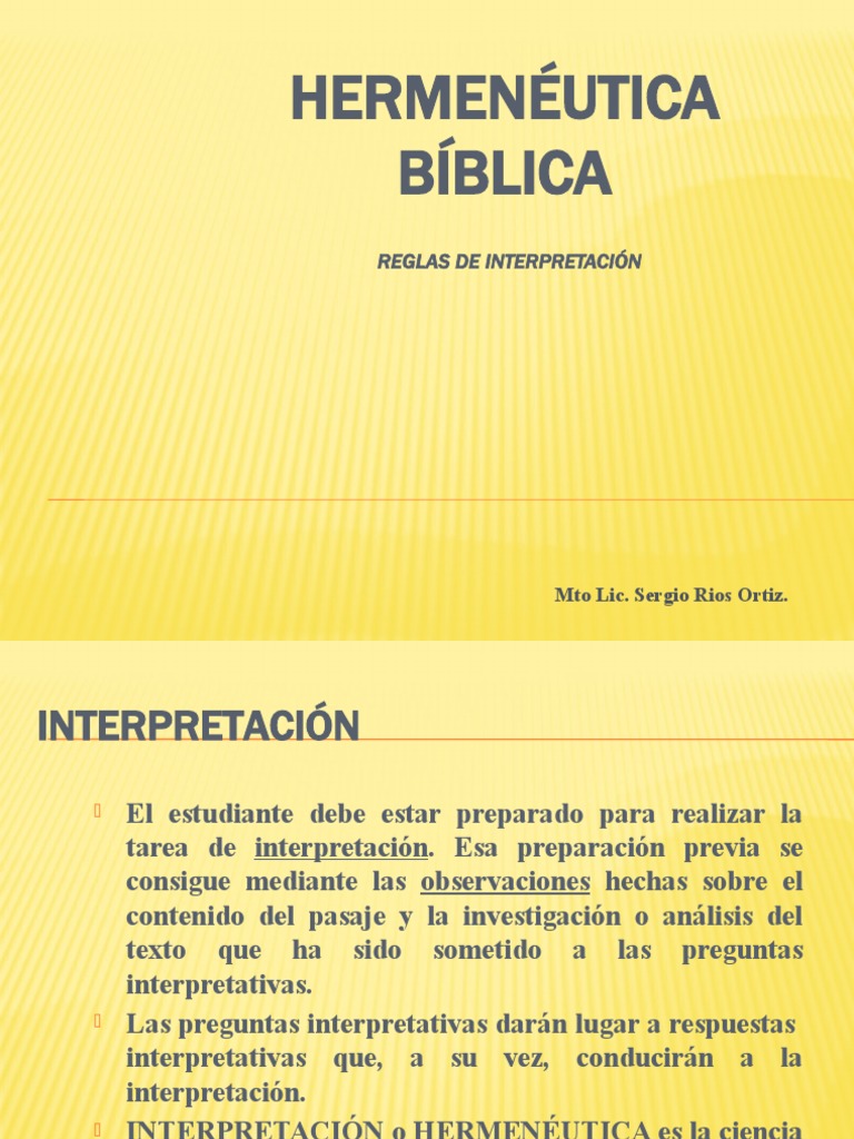 Hermeneutica | PDF | Hermenéutica | Biblia