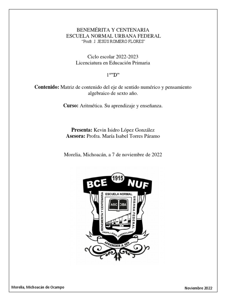 López González Kevin Isidro. Matriz 6° de Primaria | PDF | Números ...