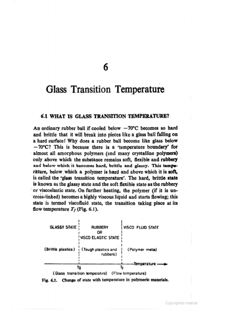 Notes Glass Transition Temperature | PDF