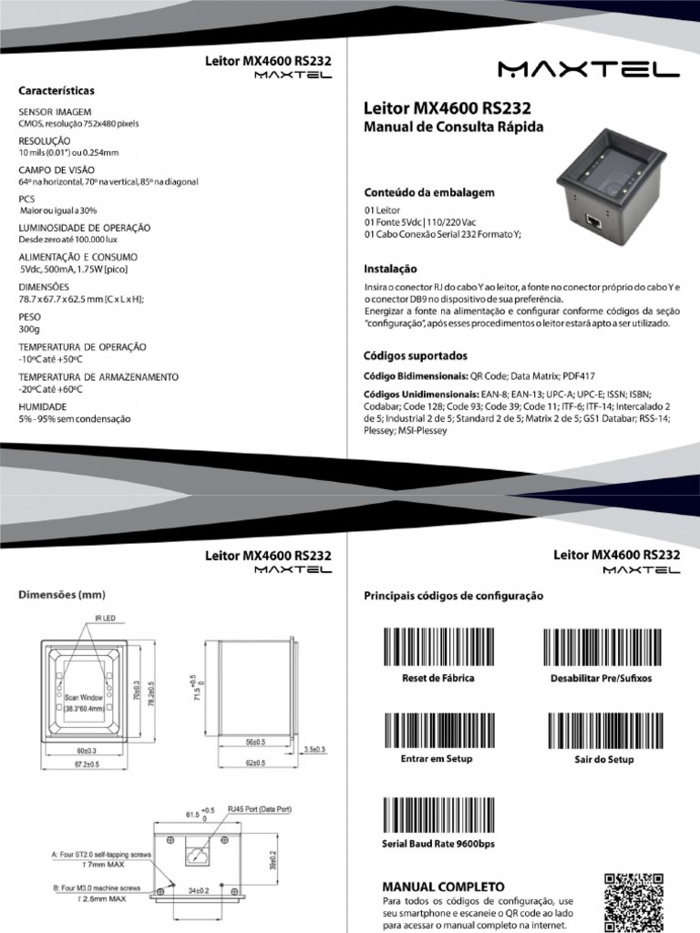 Manual Produto Leitor | PDF