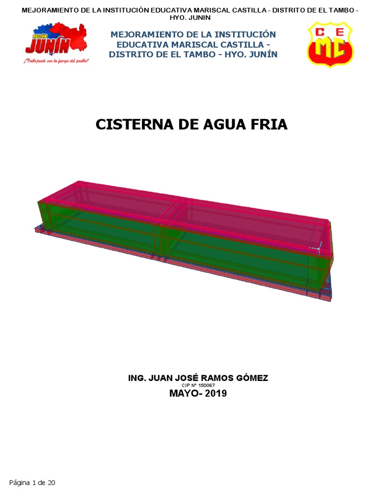 Tanque Cisterna Rectangular - 27X6.50 | PDF | Materiales | Cantidades ...