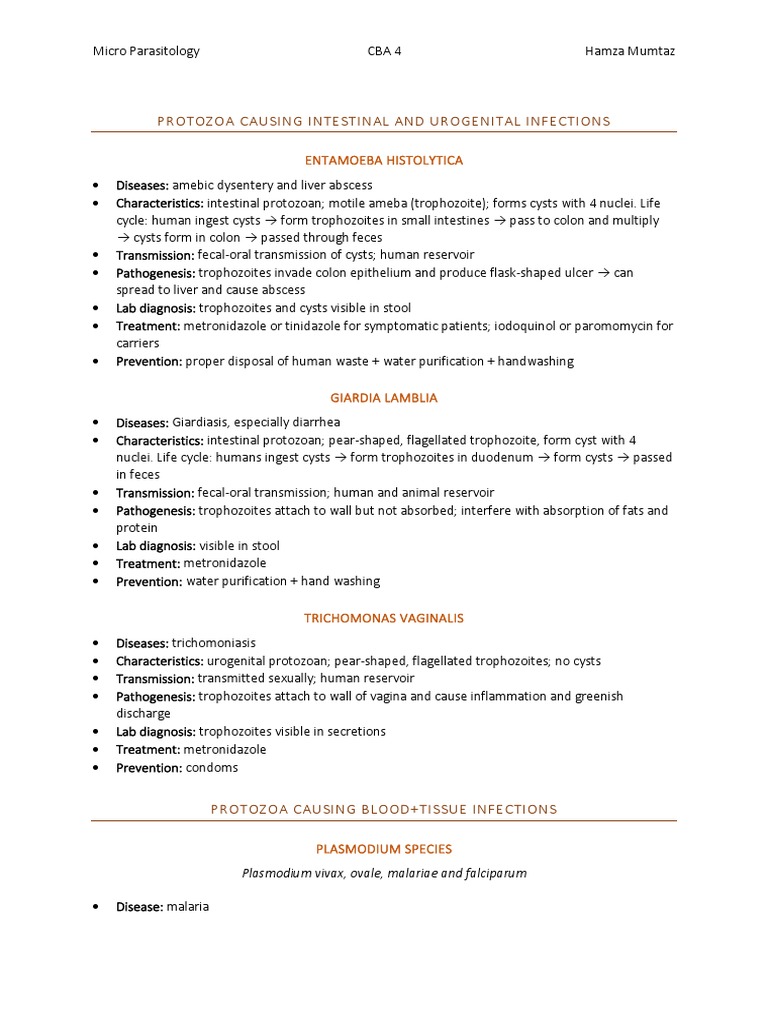 Micro Parasitology | Download Free PDF | Medical Specialties | Clinical ...