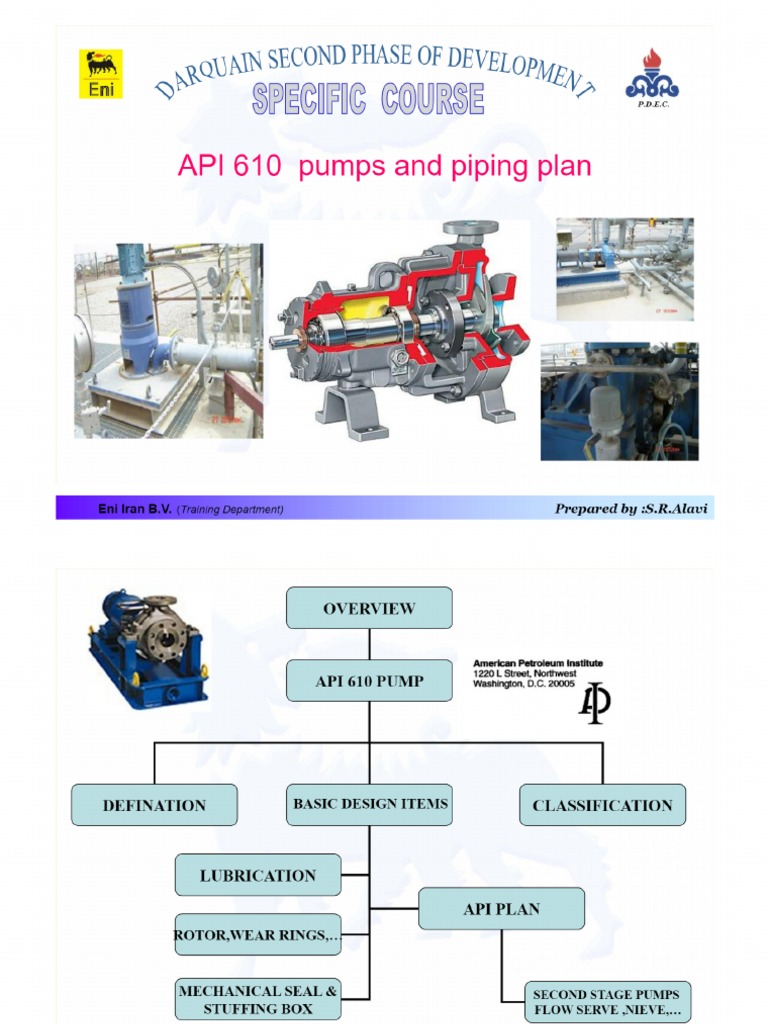 API 610 Pumps and Piping Plan | PDF