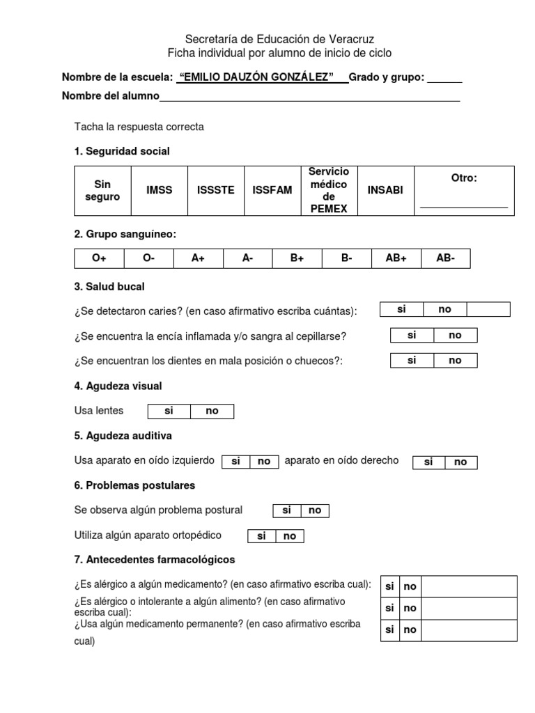 Formato Fia | PDF | Especialidades Medicas | Enfermedades y trastornos ...