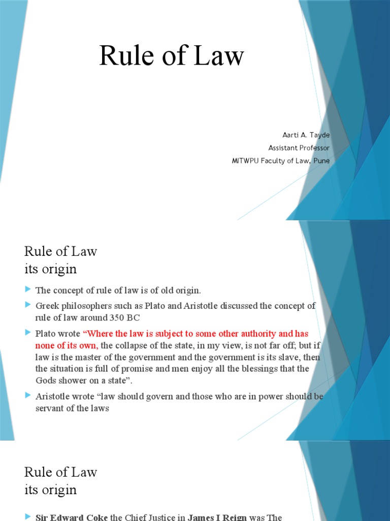 Rule of LAw | PDF | Rule Of Law | Constitution