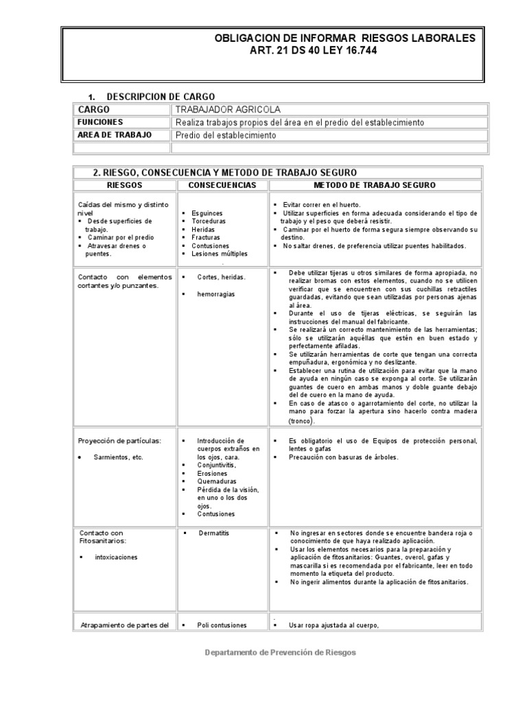 Odi Trabajador Agricola | PDF