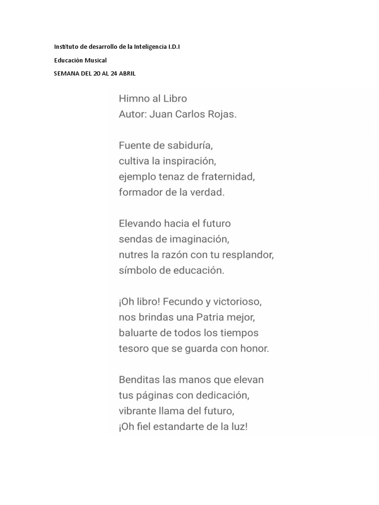 Himno Al Libro | PDF