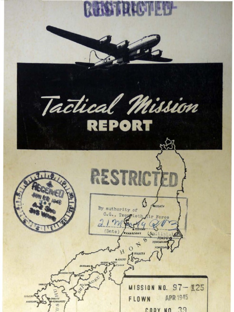 21st Bomber Command Tactical Mission Report 97-125, Ocr | PDF | Aerial ...