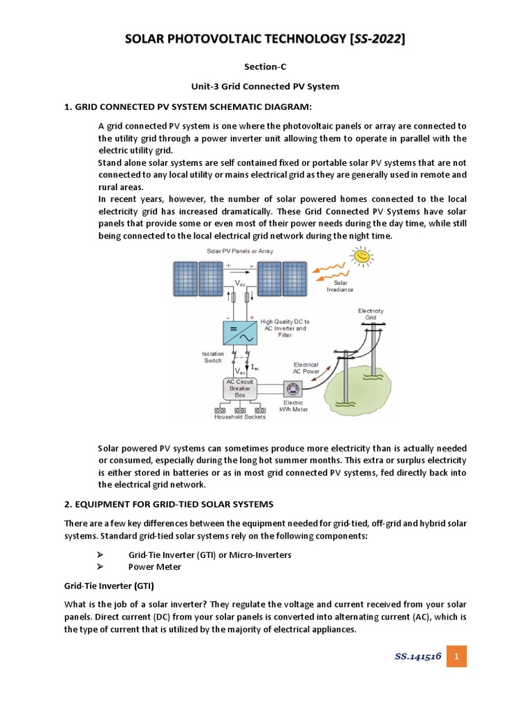 An In-Depth Look at the Key Components, Operation and Design Considerations of Grid Connected ...