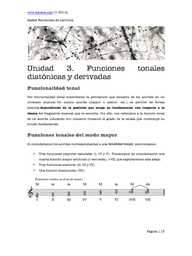 Funciones Tonales en Música | PDF | Escala menor | Acorde (Música)