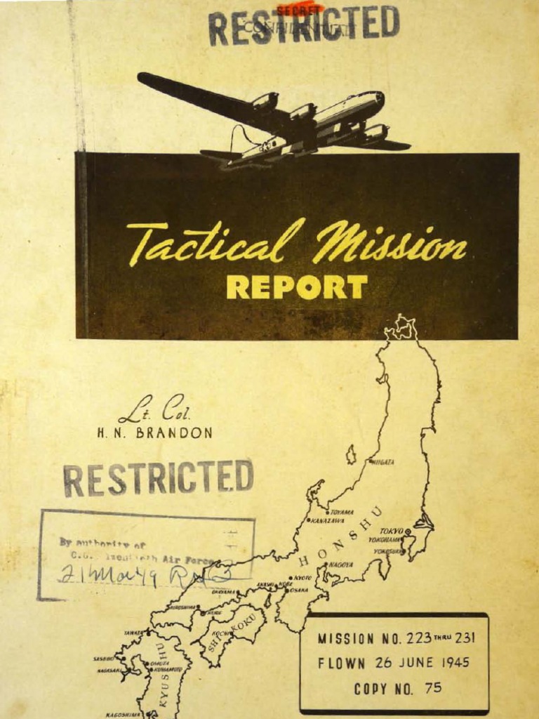 21st Bomber Command Tactical Mission Report 223, 231, Ocr | PDF | Fuze ...