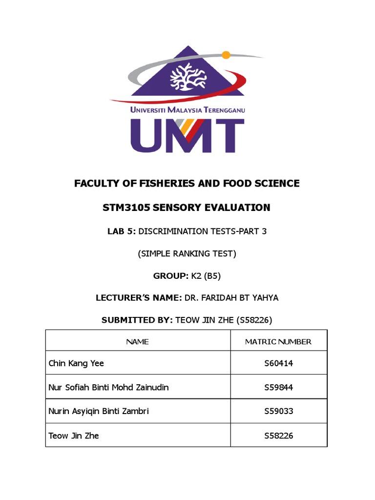 STM3105 Simple Ranking Test | PDF | Statistics | Evaluation Methods