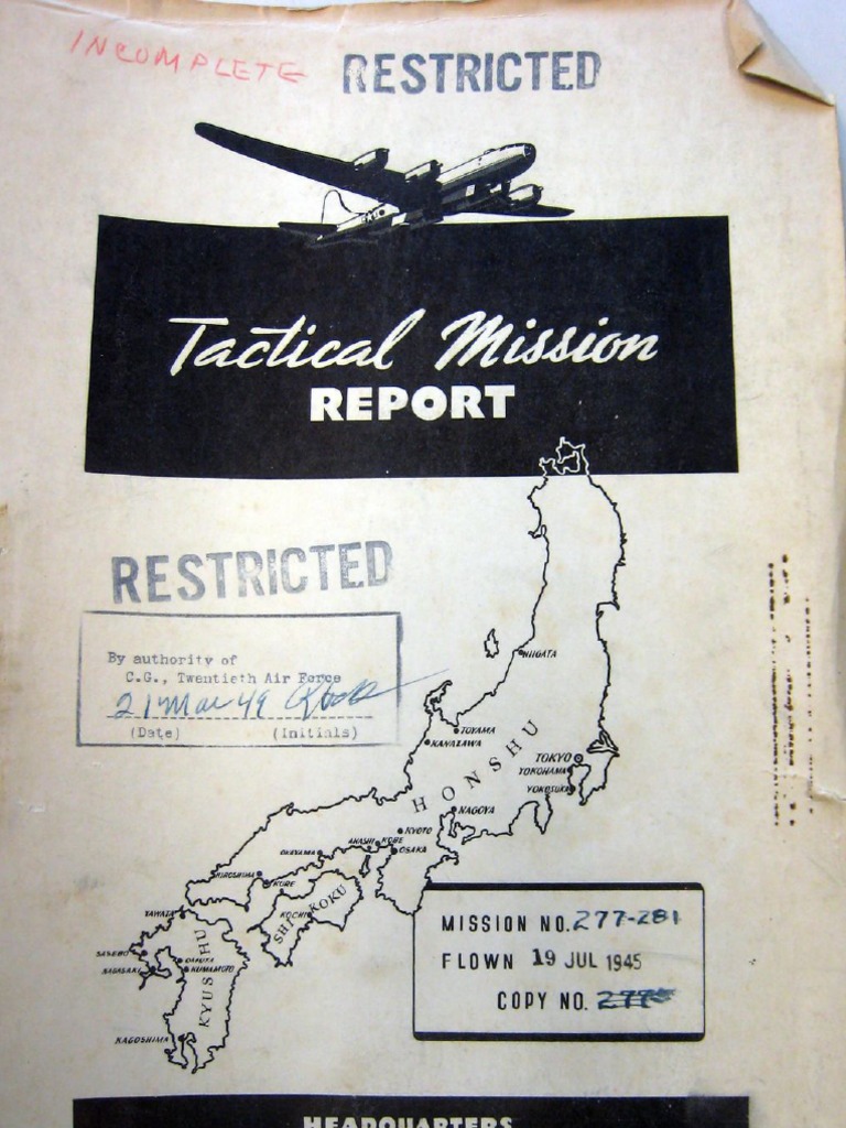 21st Bomber Command Tactical Mission Report 277 To 281, Ocr | PDF ...