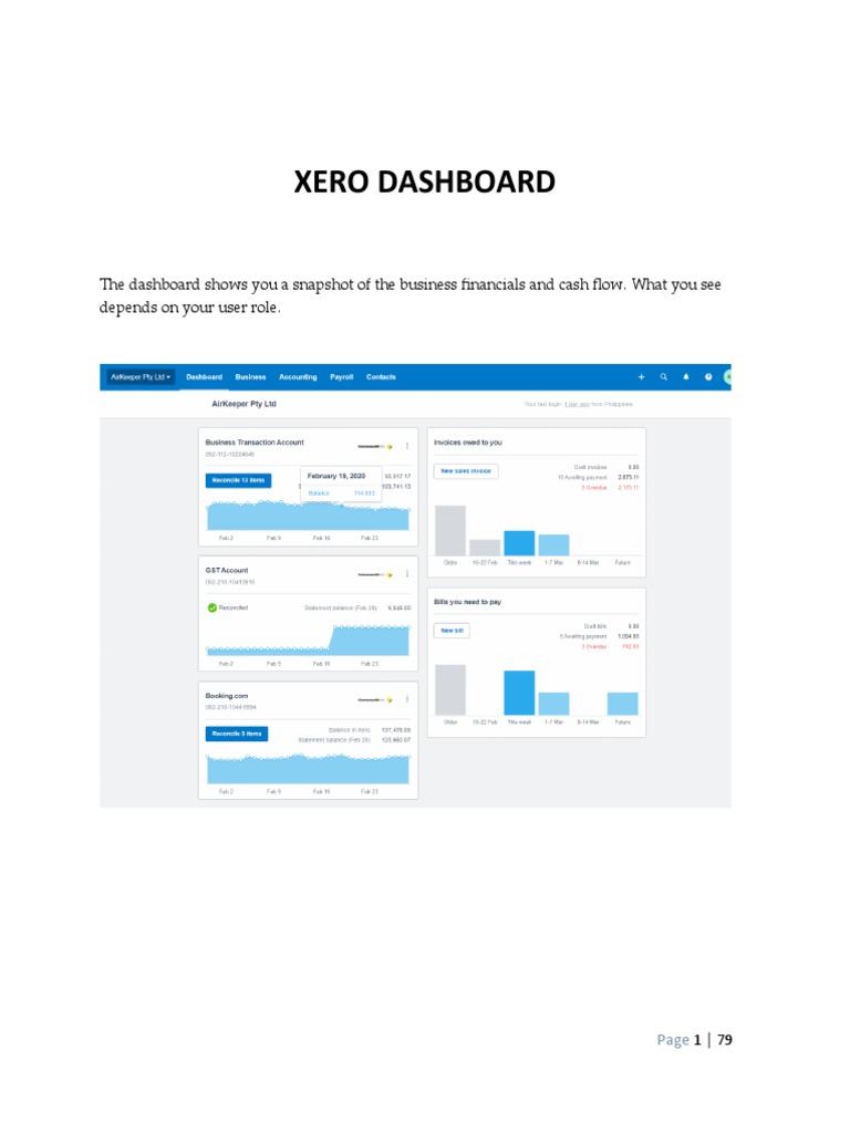 Updated XERO Manual | PDF | Invoice | Business