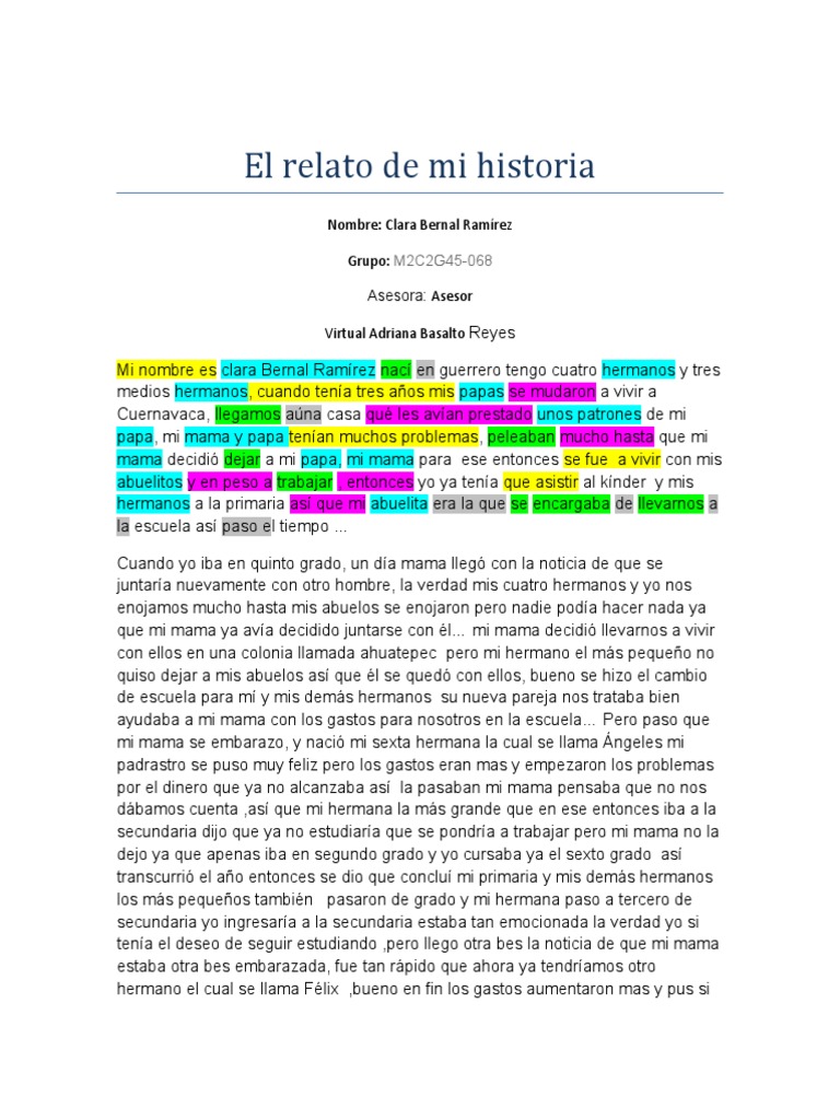 El Relato de Mi Historia | PDF