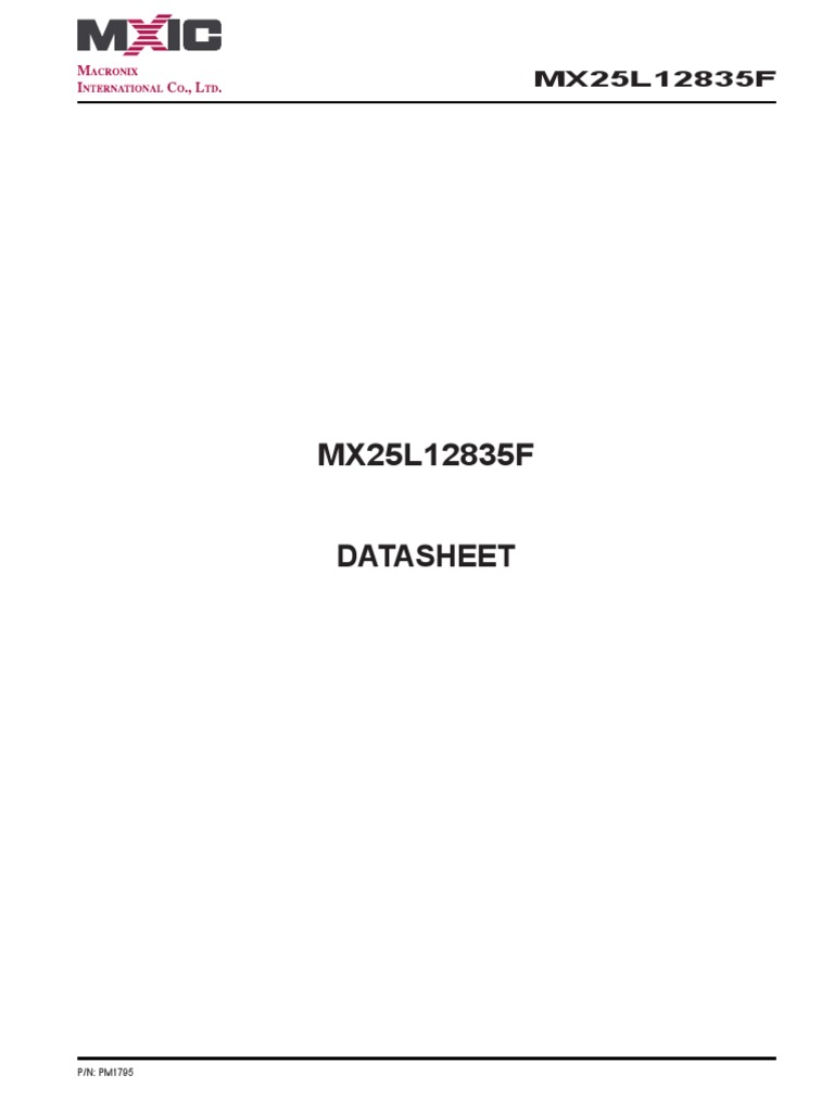 25L12835F Macronix | PDF | Input/Output | Computer Data