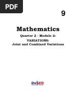 Worksheet On Joint and Combined Variation | PDF | Mechanics | Quantity