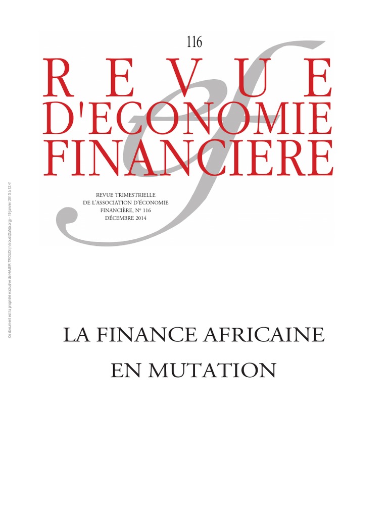 La Finance Africaine Se Transforme | PDF | Banques | Économie