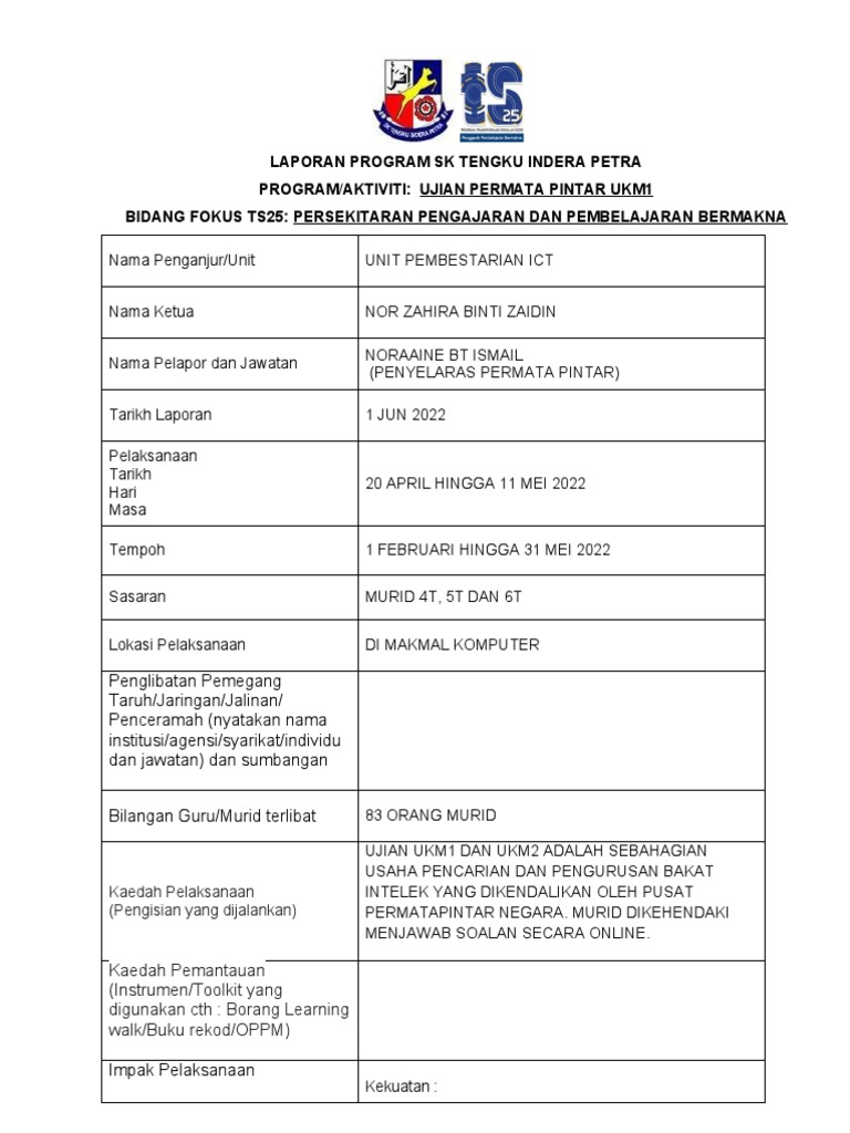 Laporan TS25 - Permata Pintar 2022 | PDF