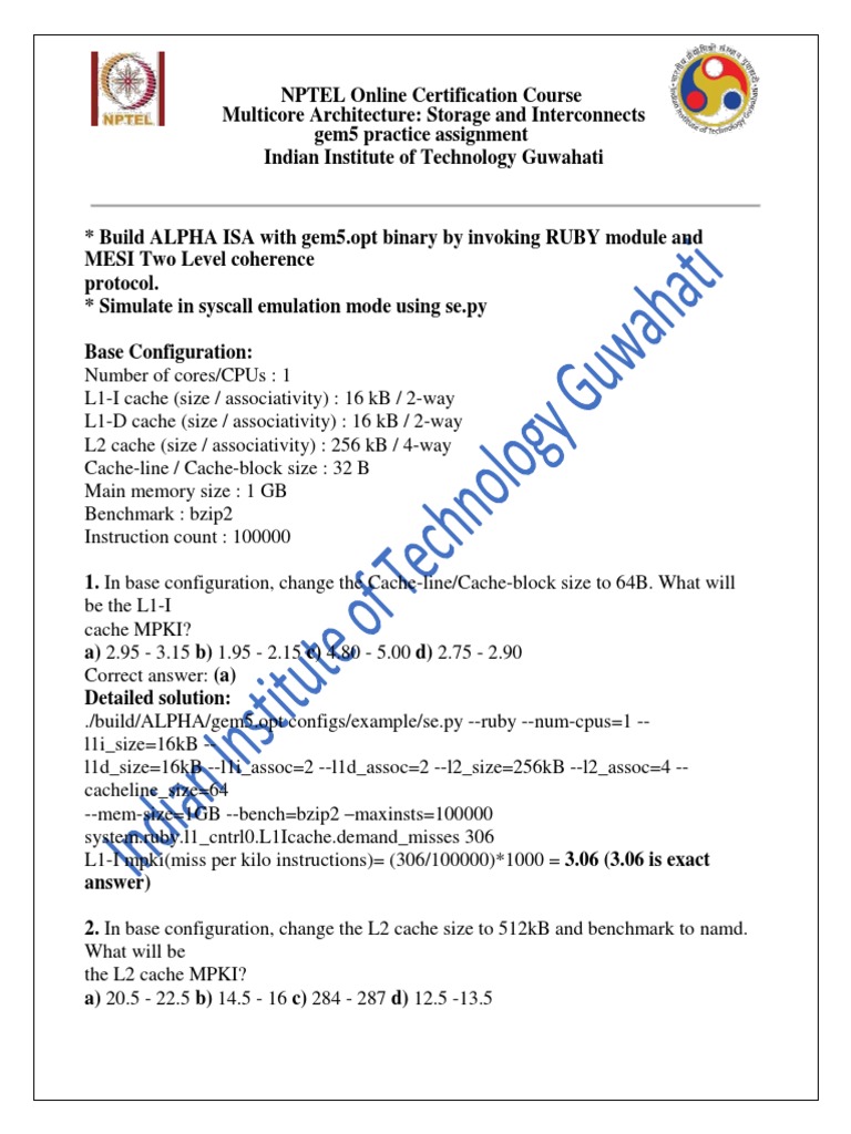 Gem5 Practice | PDF | Cpu Cache | Central Processing Unit