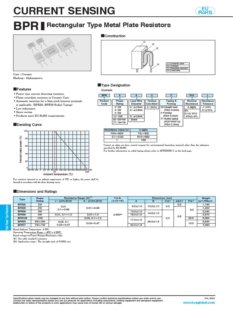 bpr | PDF | Resistor | Electricity
