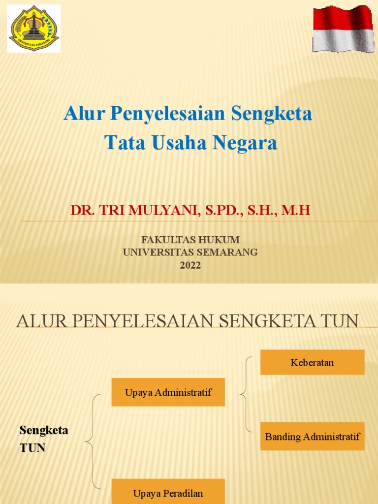 Alur Penyelesaian Sengketa Tata Usaha Negara | PDF
