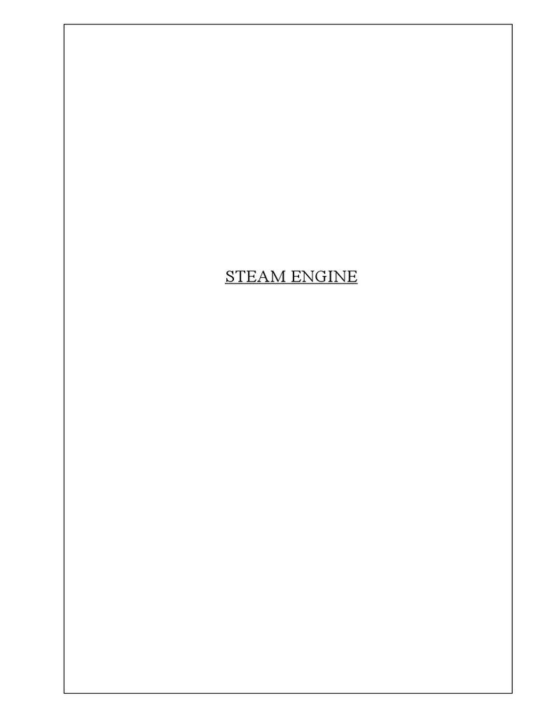 Steam Engine | PDF