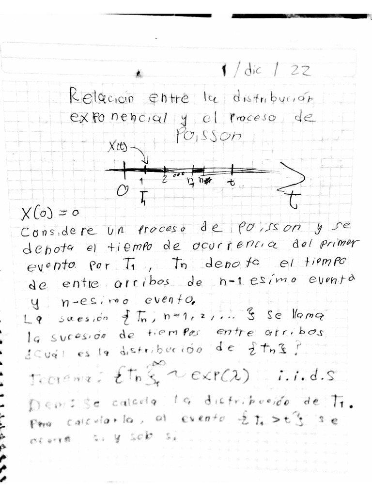 Distribución Exponencial y Proceso de Poisson | PDF