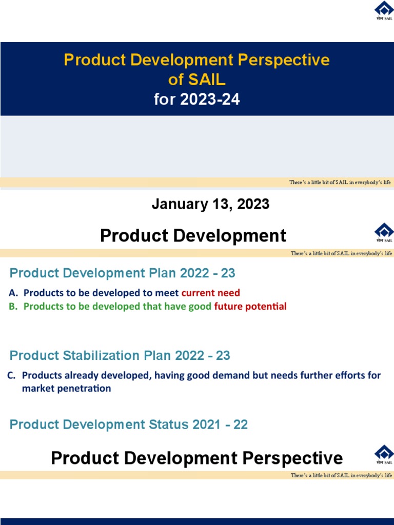 ABP Product Development Plan 2023-24 Jan, 2023 | PDF | Metals | Steel