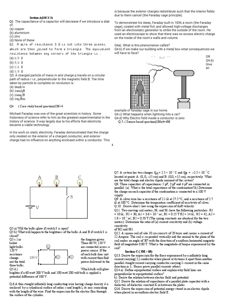 Phy PP | PDF | Capacitance | Magnetic Field