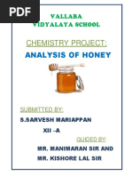Class XII Chemistry Investigatory Project Analysis of Honey | PDF ...