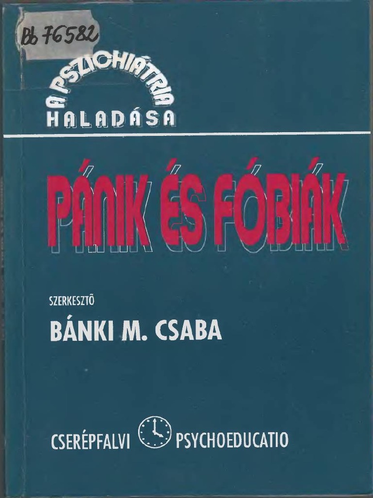 Bánki M. Csaba-Pánik És Fóbiák | PDF