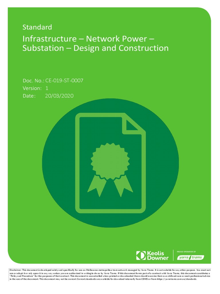 DC Traction Substation Standards | PDF | Electric Power Distribution ...