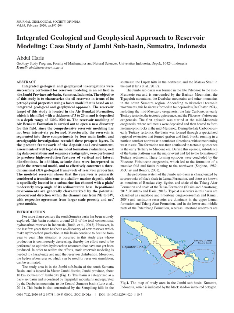 Integrated Geological and Geophysical Approach To Reservoir Modeling ...