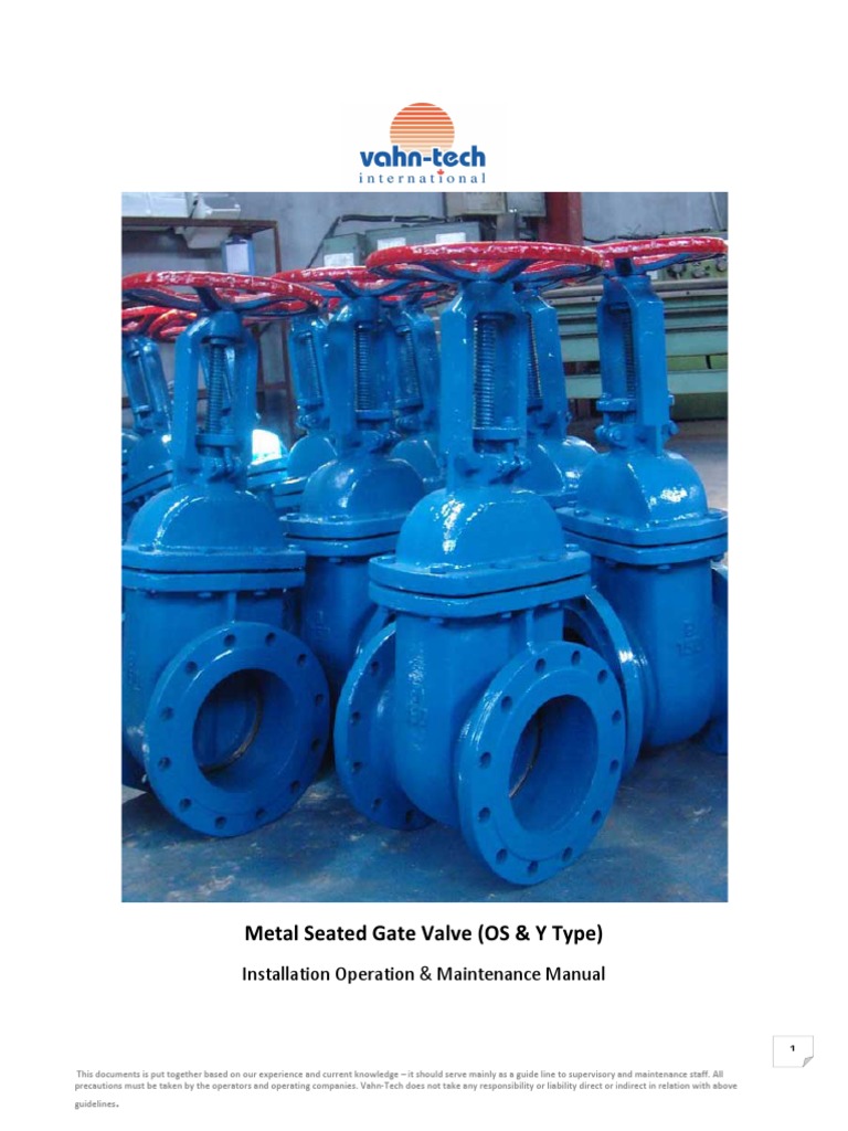 Gate Valve Installation & Maintenance Guide | PDF | Valve | Actuator