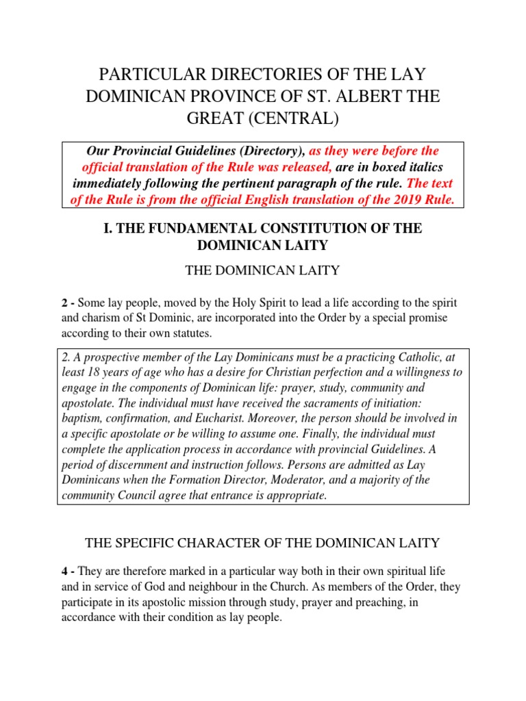 A Guide to Living the Dominican Charism: The Formation Process and ...