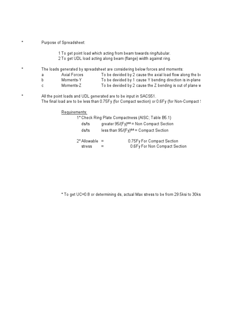 Ring Beam Load Calculations | PDF | Beam (Structure) | Bending