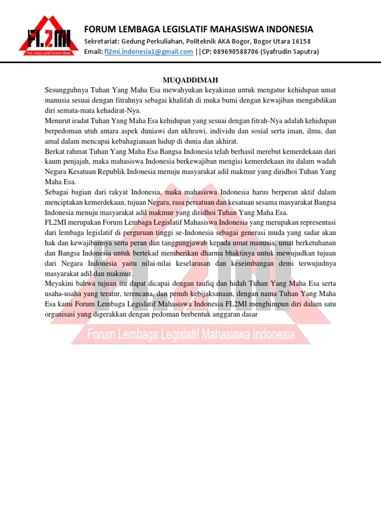 Contoh AD ART Organisasi | PDF