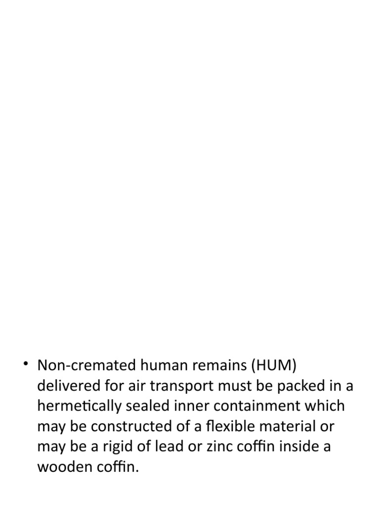 Unit4 HUM Remains | PDF | Cargo | Coffin