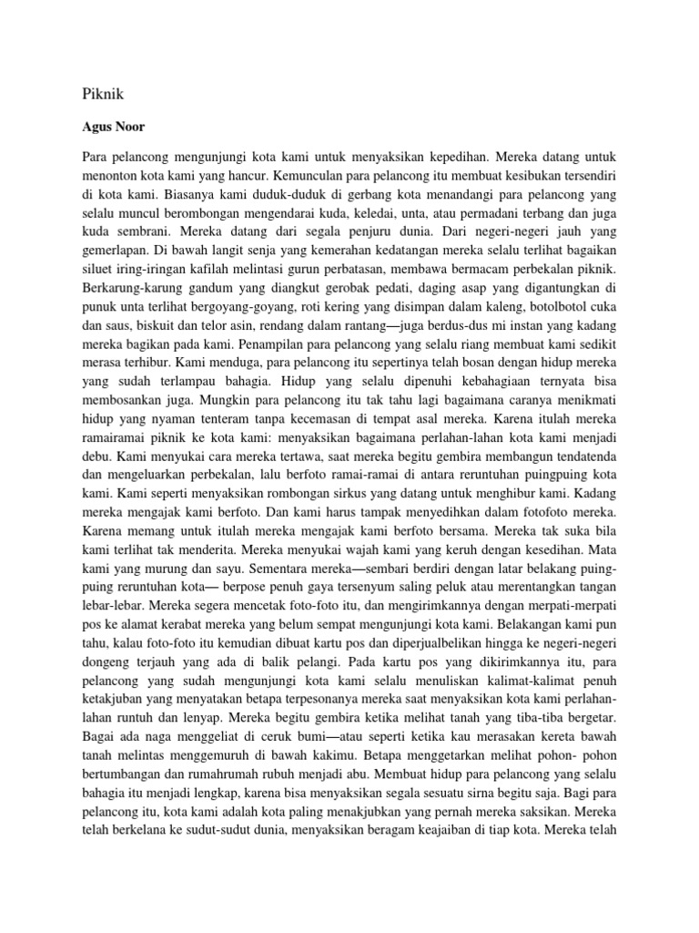 Cerpen Berjudul Piknik Karya Agus Noor | PDF