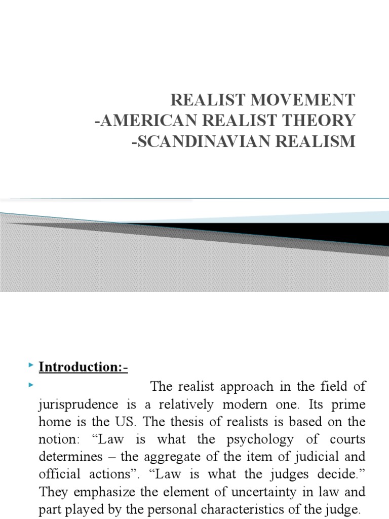 The Rise and Philosophical Underpinnings of the Scandinavian Realist ...
