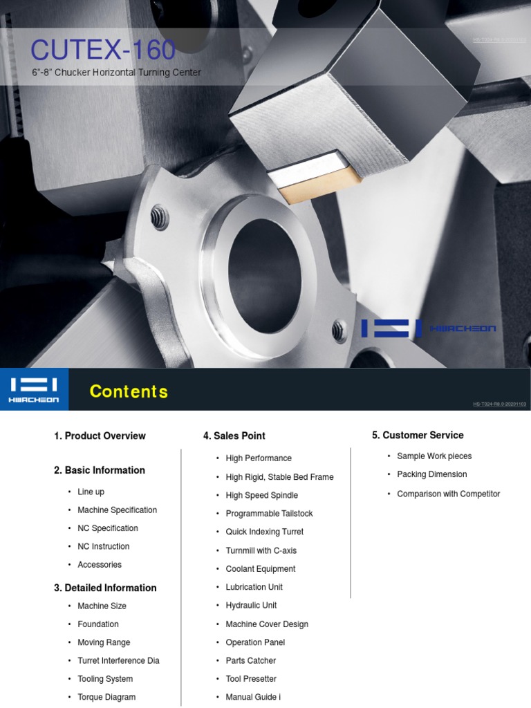 CUTEX-160 Horizontal Turning Center | PDF | Subroutine | Metalworking