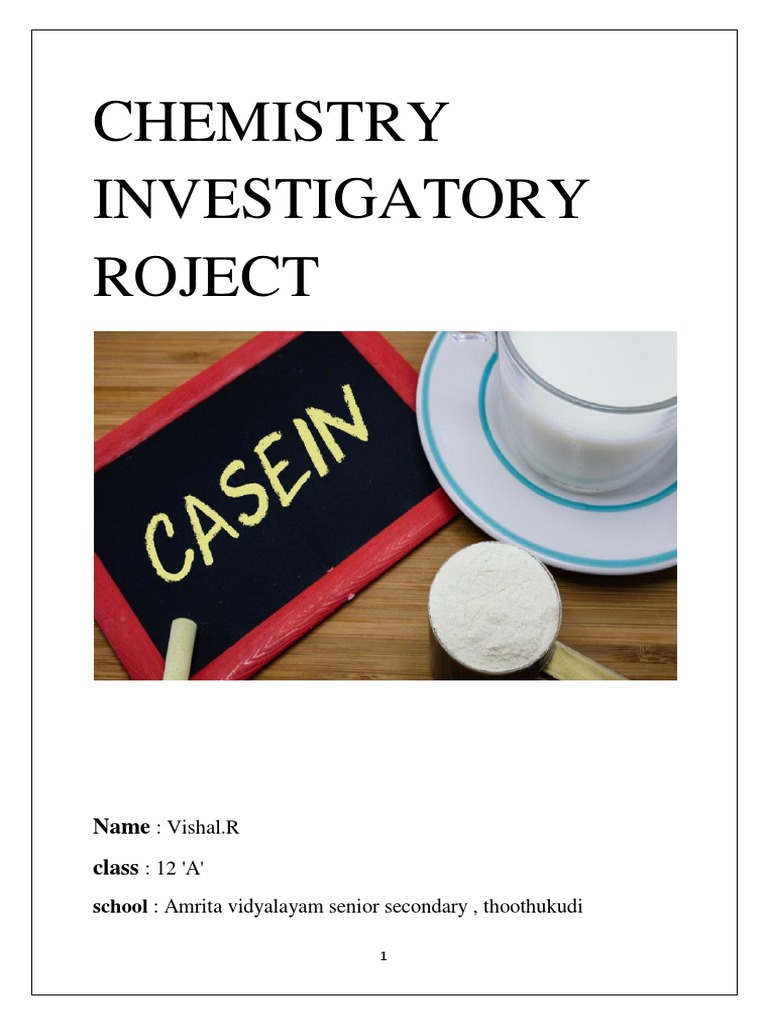 Casein Content in Milk Samples Study | PDF | Chemistry | Physical Sciences