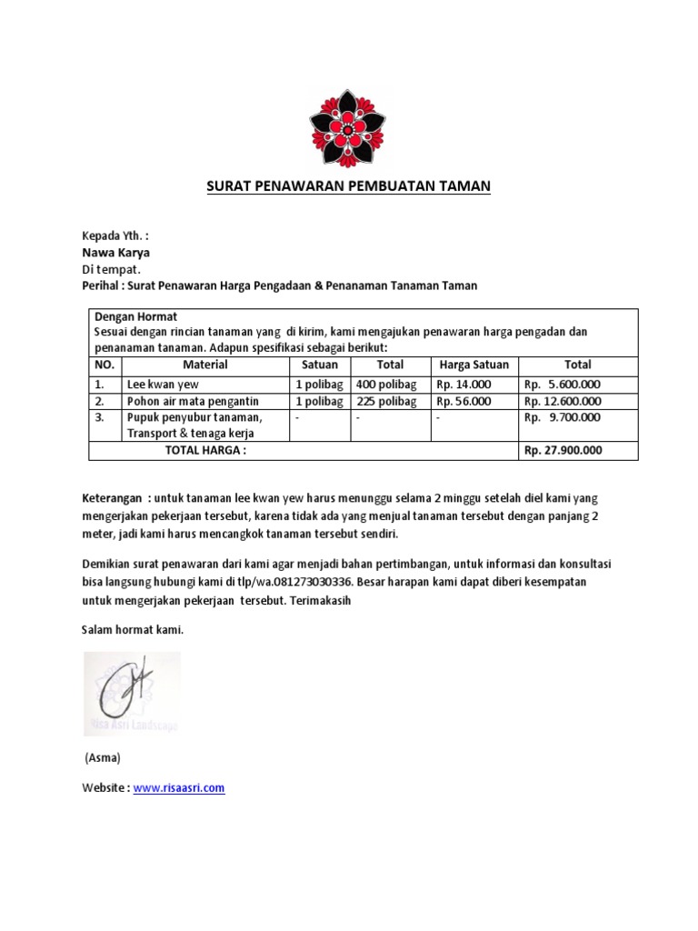 Penawaran CV Risa | PDF