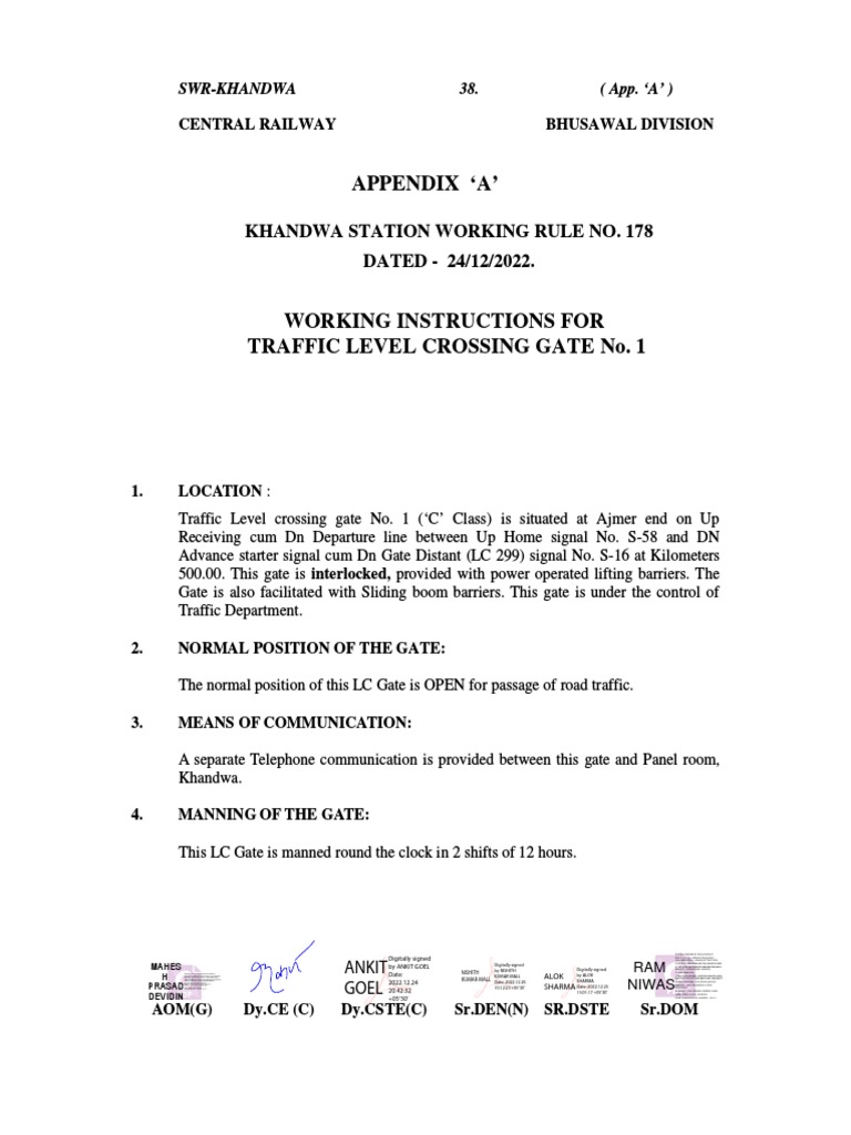 KNW SWR Part II (App A) | PDF | Traffic | Land Transport