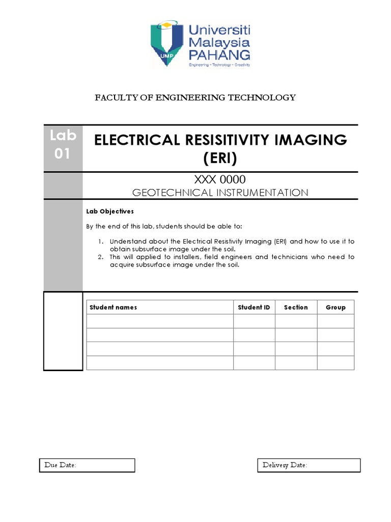 Lab Module Electrical Resistivity Imaging (Eri) | PDF | Groundwater | Menu (Computing)